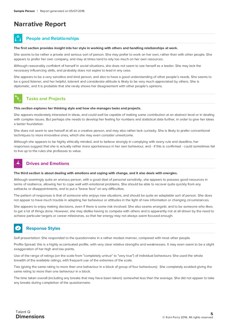 Sample_Report_Dimens-Narrative&Trait_2025春招题库汇总_十大行测题库_2023年十大热门题库更新中 ...
